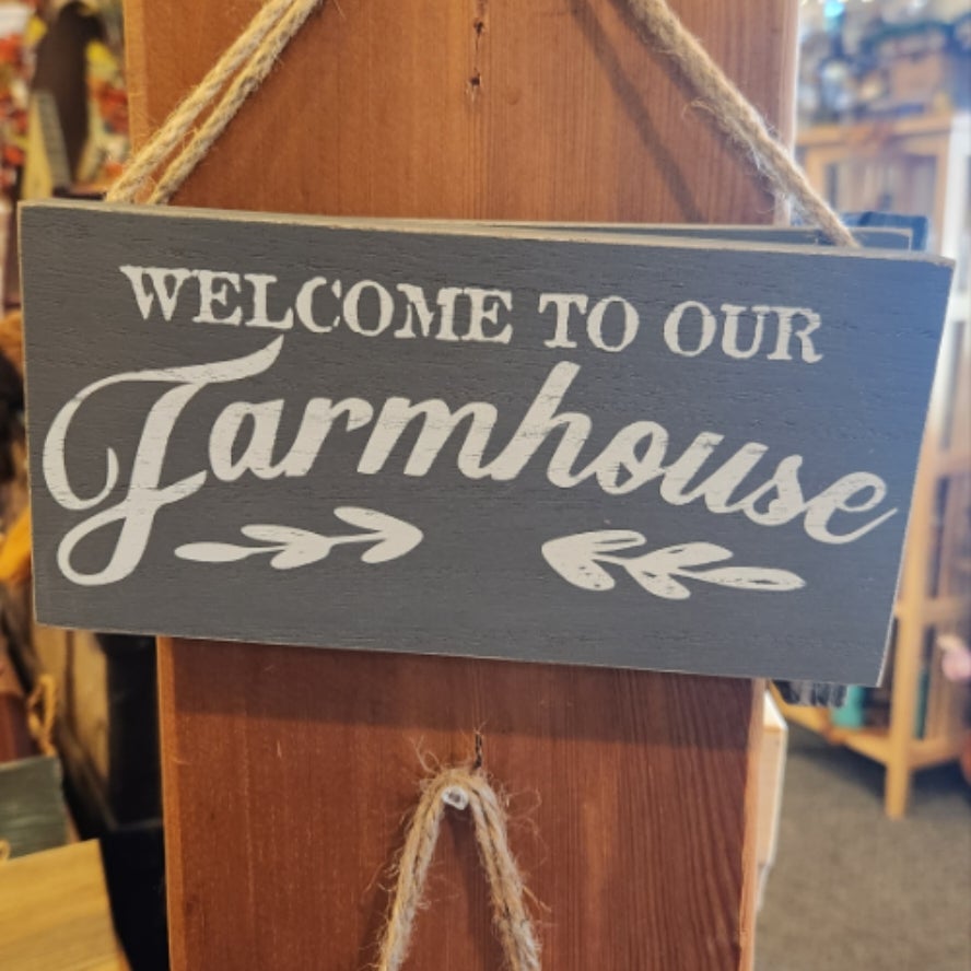 SIGN - Welcome To Our Farmhouse (Grey Wood) (LHF) | Lonesome Heritage ...